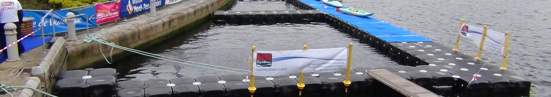 Floating docks for the Triathlon Grand Prix Dunkerque 201