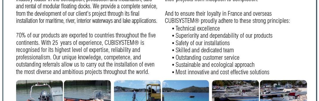 Floating docks | Cubisystem is happy to participate to SEAWORK 2014