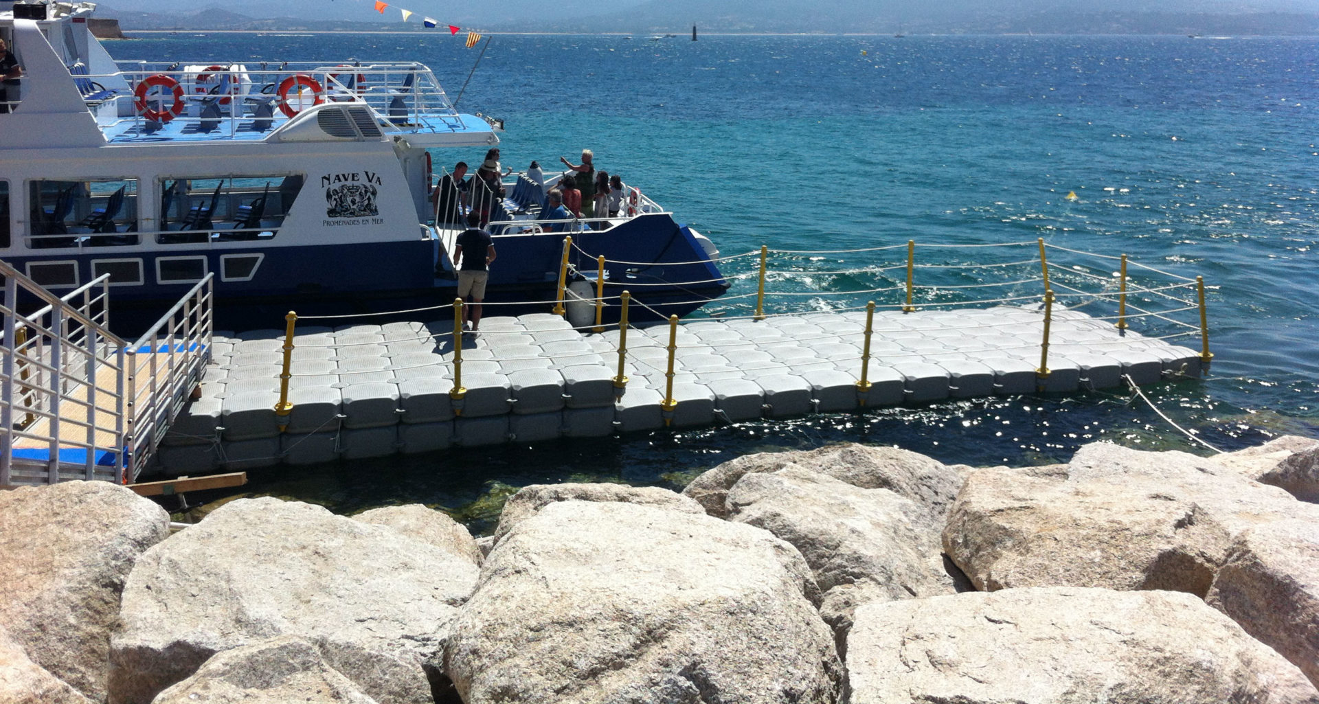 Floating docks in Ajaccio during Tour de France’s Corsican stages ...